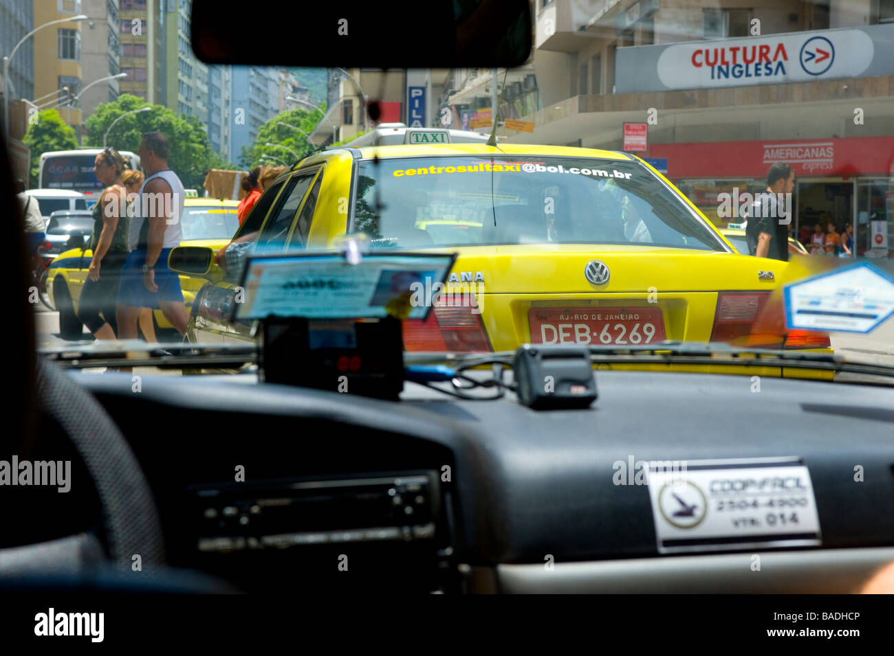 View from inside a taxi cab in Rio de Janeiro, Brazil Stock Photo - Alamy