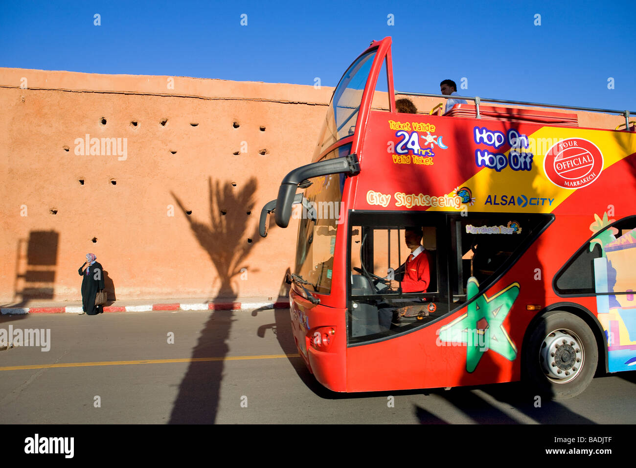 Morocco, Marrakesh, imperial city, scenic bus Stock Photo - Alamy
