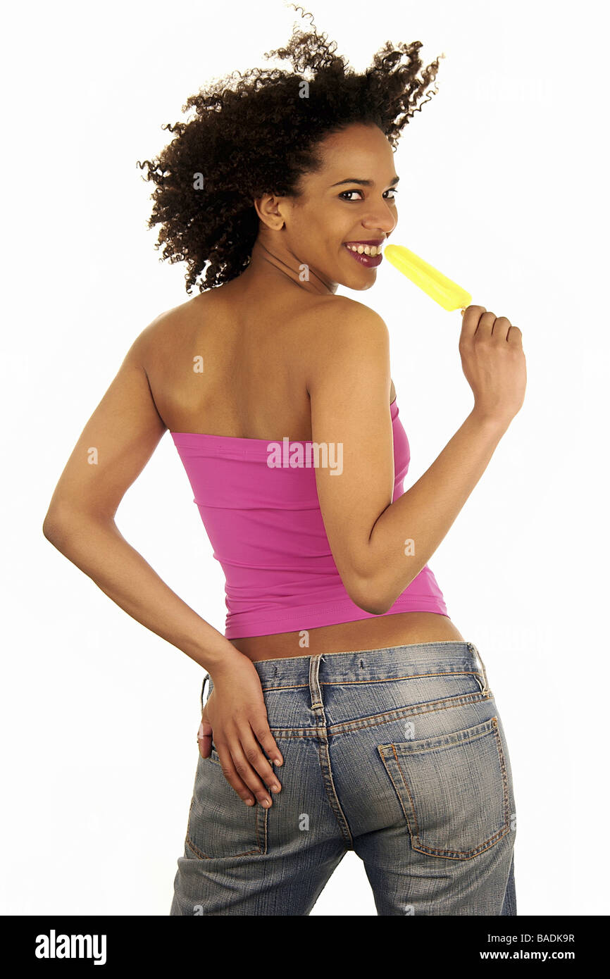 Girl in wind Stock Photo - Alamy