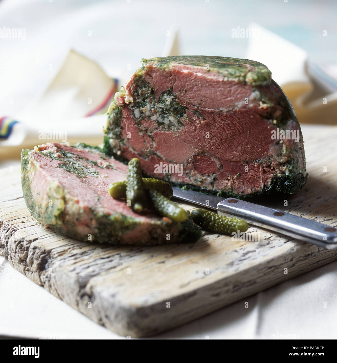 France, Cote d'Or, Dijon, Mitanchey's butcher and caterer, terrine of ...