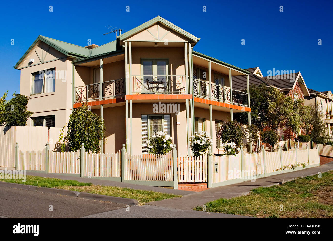 Residential Homes / An Australian house on an housing estate.The ...