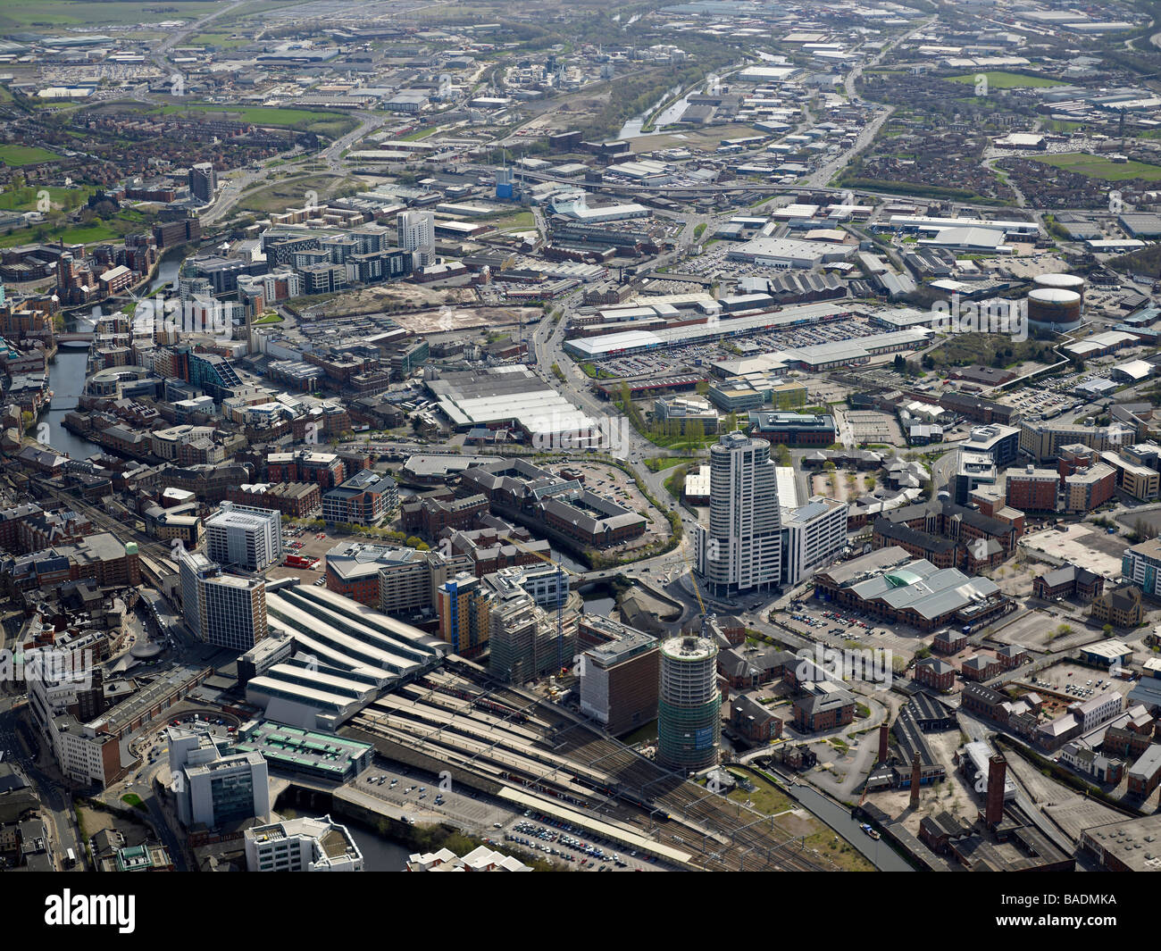 City Leeds England Aerial View Stock Photos & City Leeds England Aerial ...