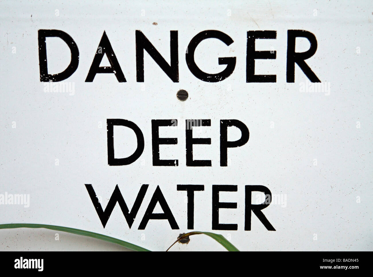 "Danger Deep Water" warning sign Stock Photo - Alamy