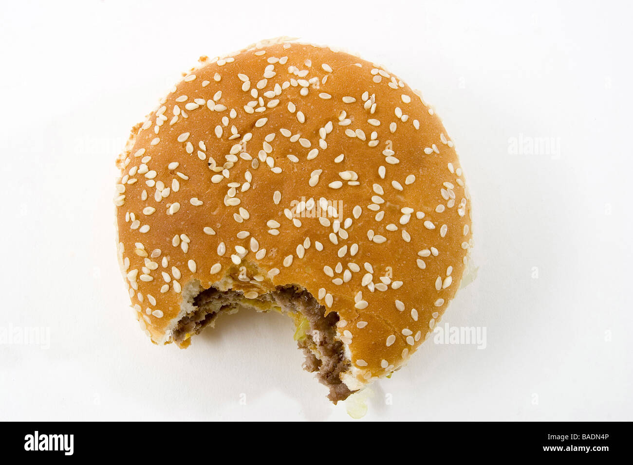 Burger from above Stock Photo - Alamy