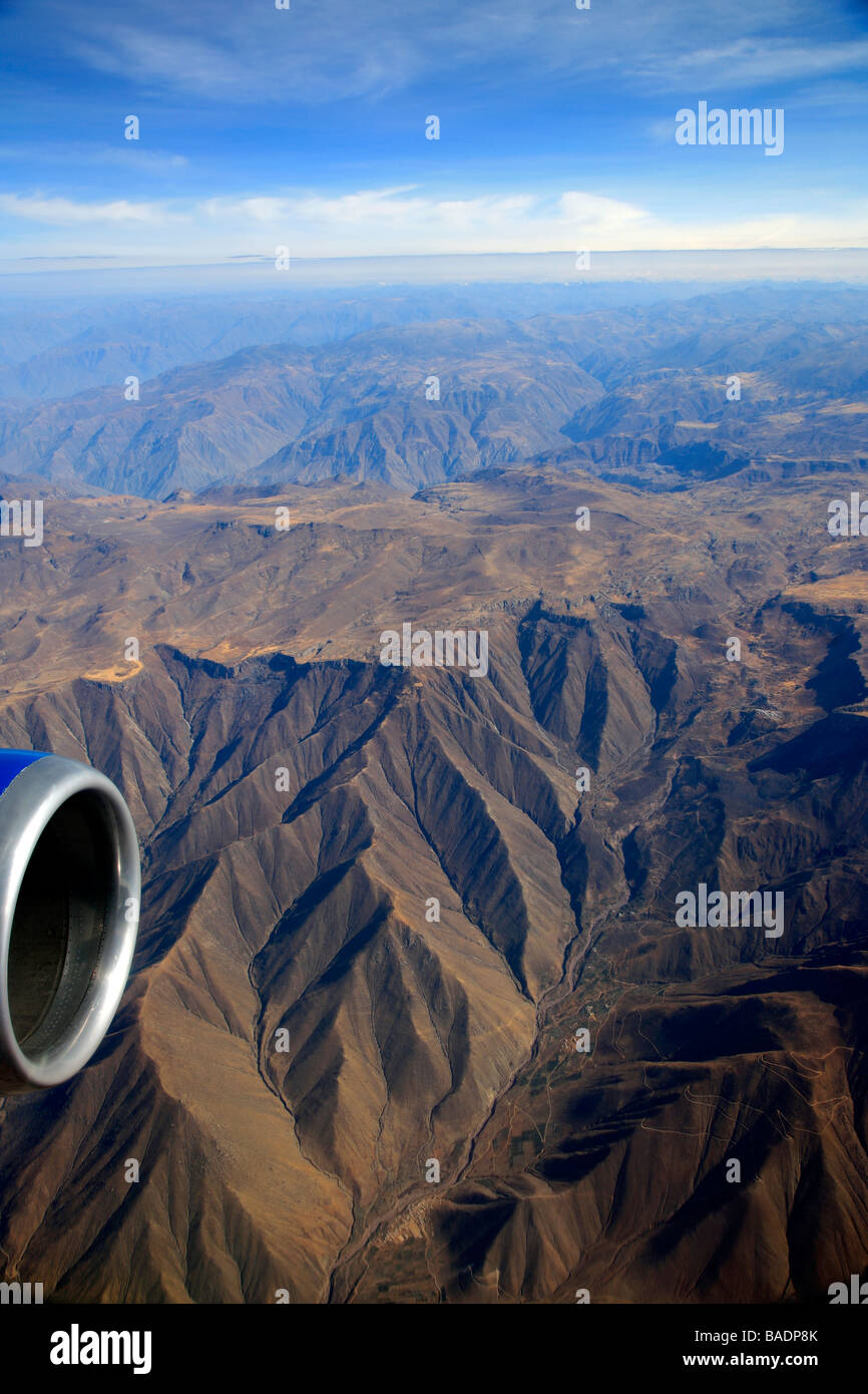 Peruvian Andes Mountains from an Aeroplane between Lima and Cusco ...