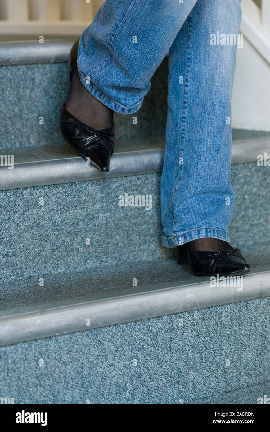 Women shoes lower legs walking hi-res stock photography and images - Alamy