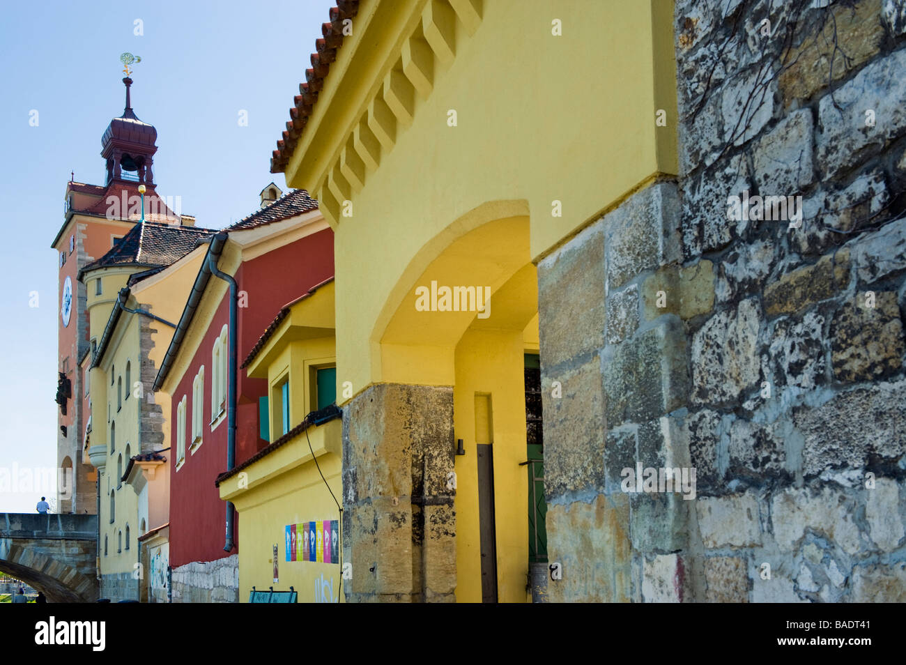 Regensburg Bavaria UNESCO world cultural heritage old town city RIVER ...