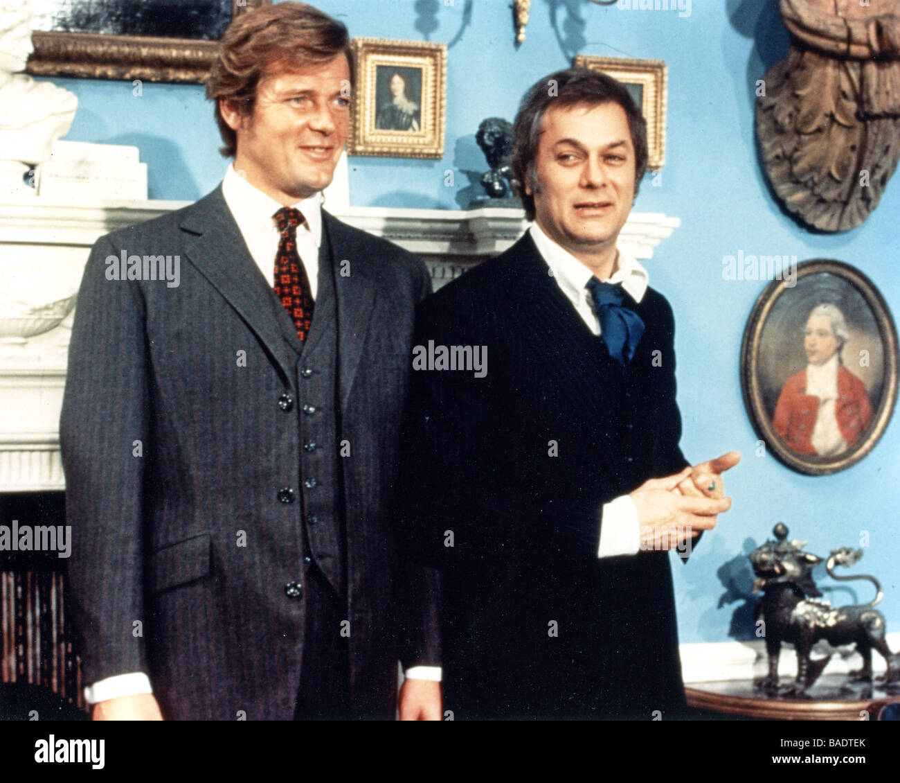 THE PERSUADERS 1970s UK TV series with Roger Moore at left and Tony ...