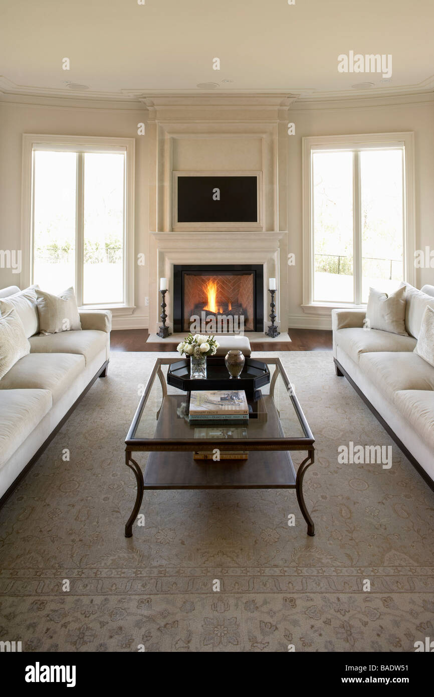 Luxury Living Room Stock Photo - Alamy