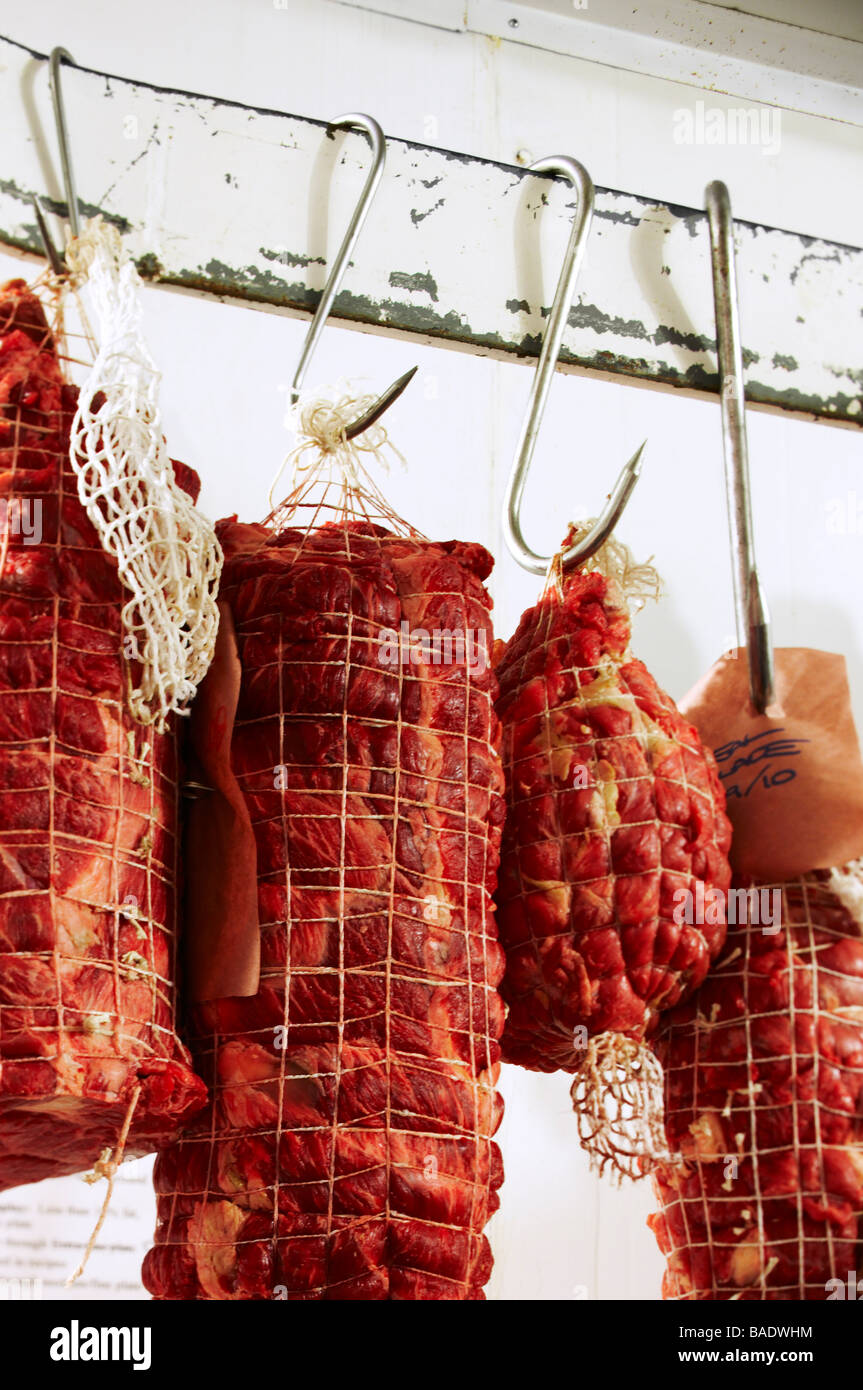 Meat Hanging In Butcher Shop High Resolution Stock Photography and ...