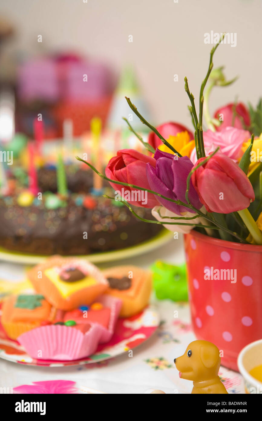 Table Set for Birthday Party Stock Photo - Alamy