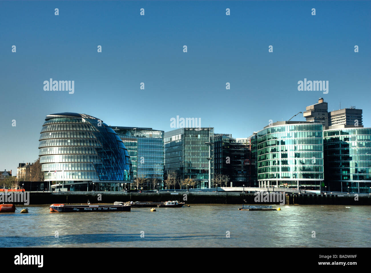 City Hall and river Thames, London UK Stock Photo - Alamy