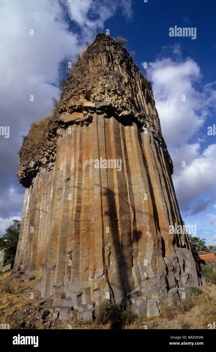 France, Haute Loire, Chilhac, Les Orgues, basaltic cliffs Stock Photo ...