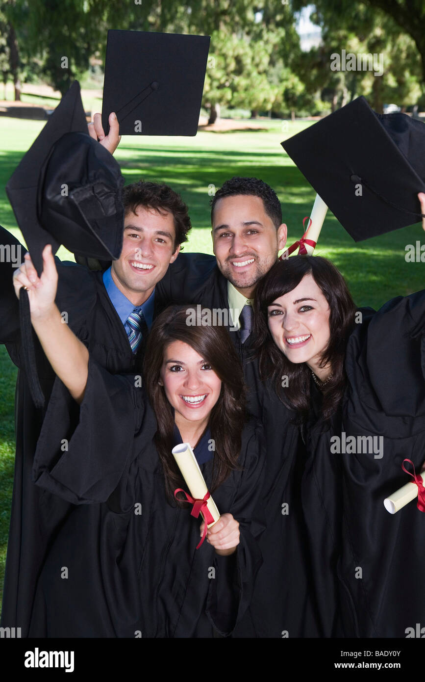 Portrait of College Graduates Stock Photo - Alamy