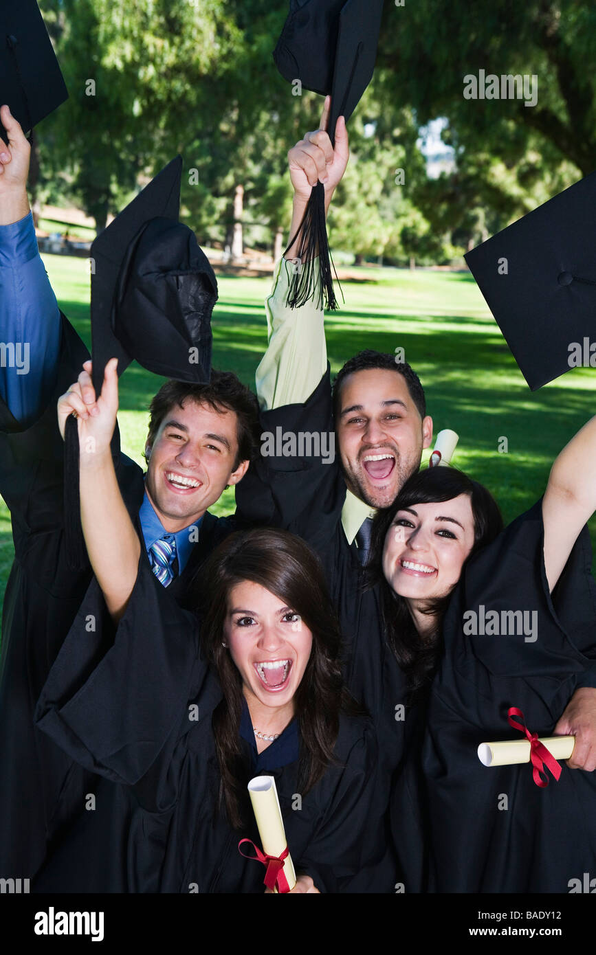 Portrait of College Graduates Stock Photo - Alamy