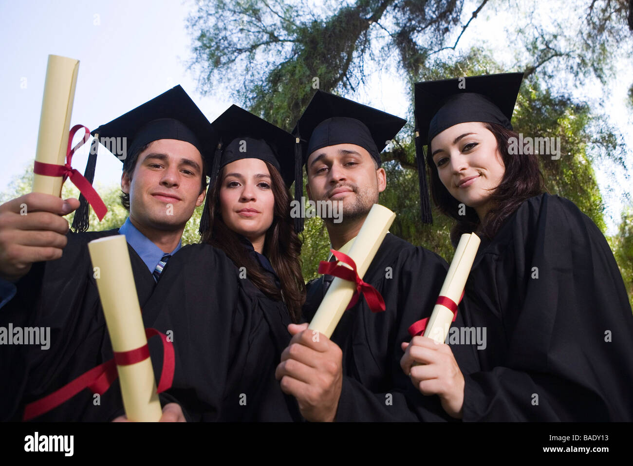 Portrait of College Graduates Stock Photo - Alamy
