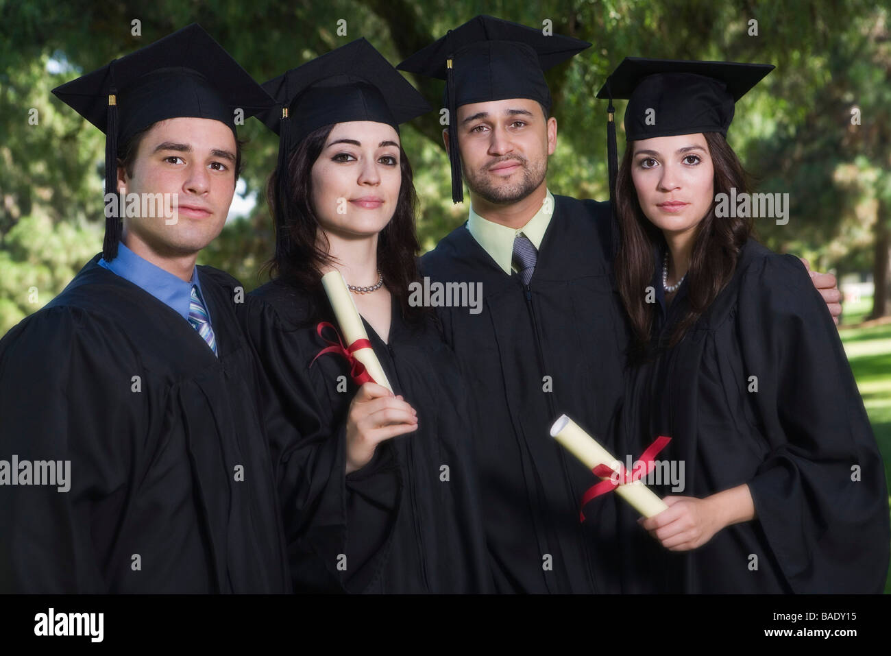 Portrait of College Graduates Stock Photo - Alamy