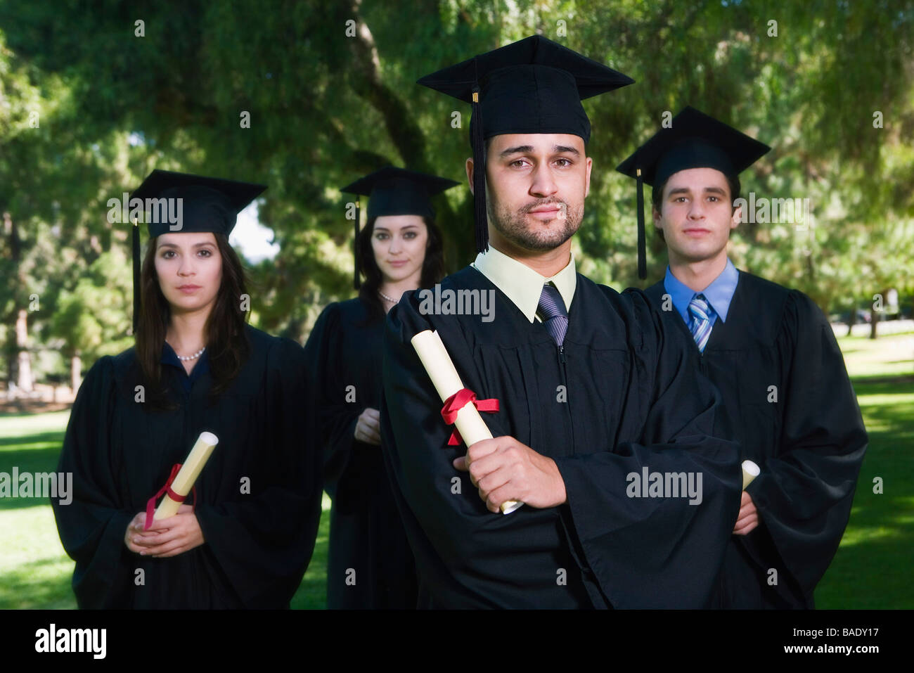 Portrait of College Graduates Stock Photo - Alamy