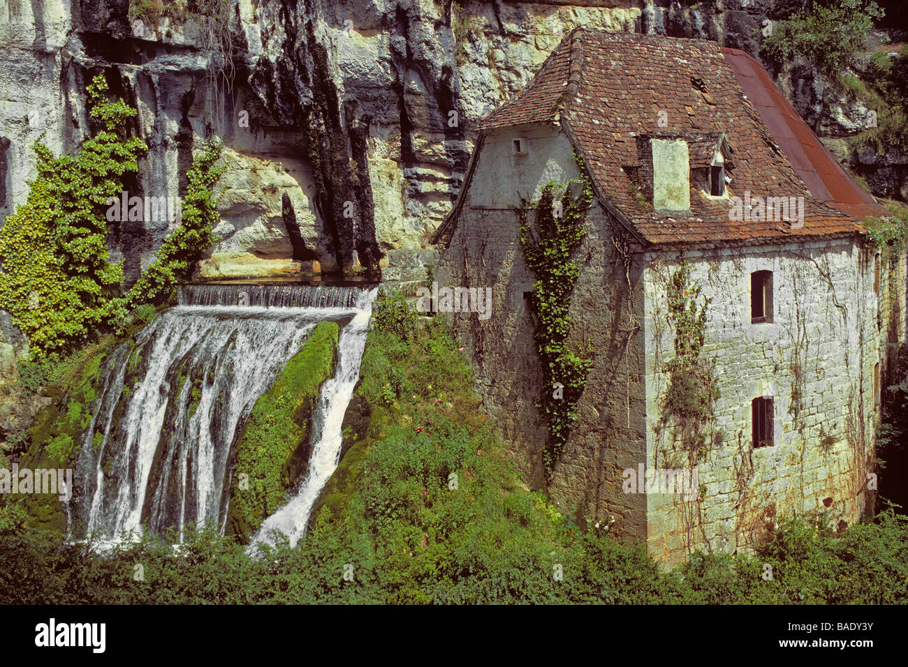 France, Lot, Vallee du Cele, surroundings of Cabrerets, La Pescalerie ...