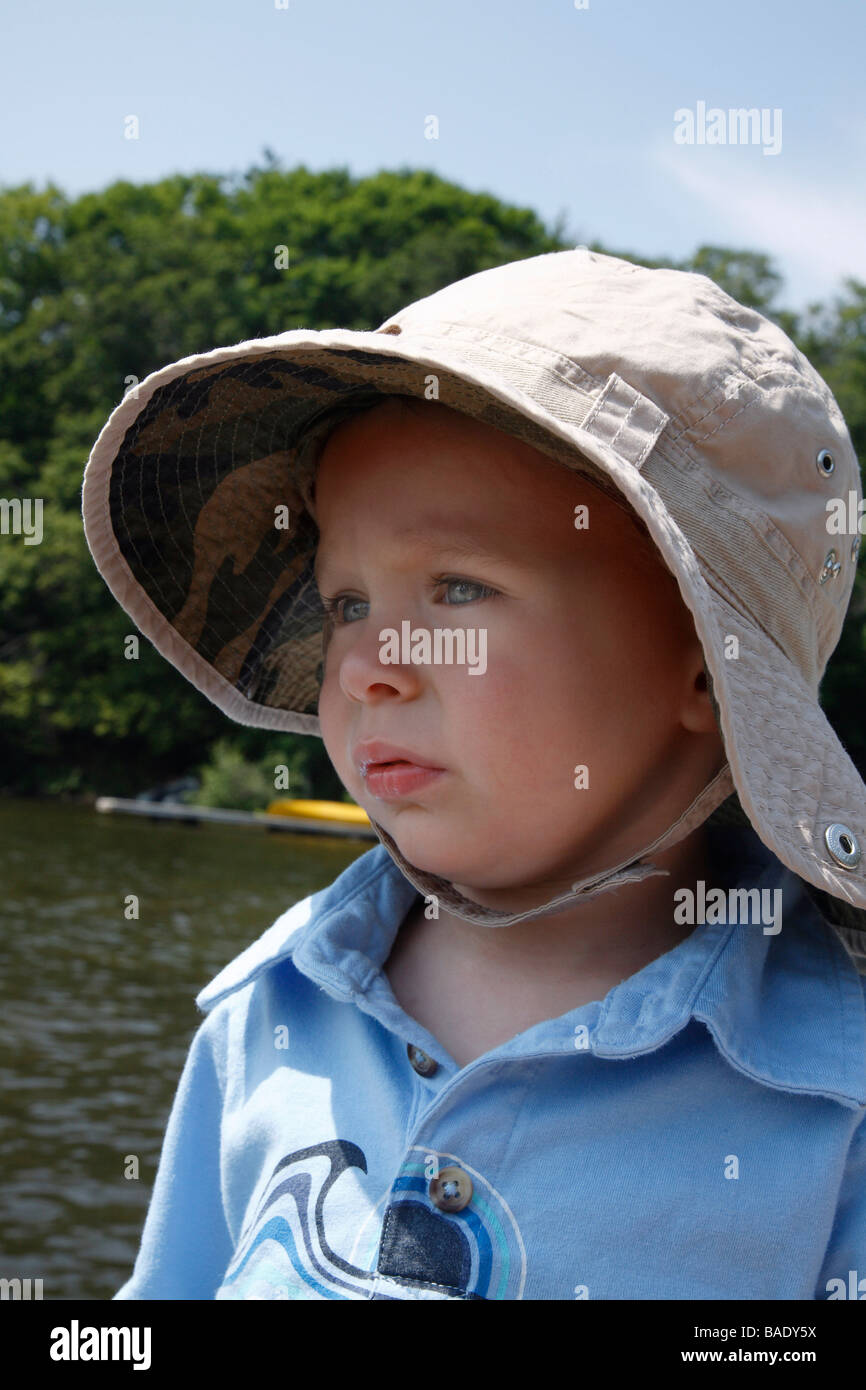 Portrait of Boy Wearing Hat Stock Photo - Alamy