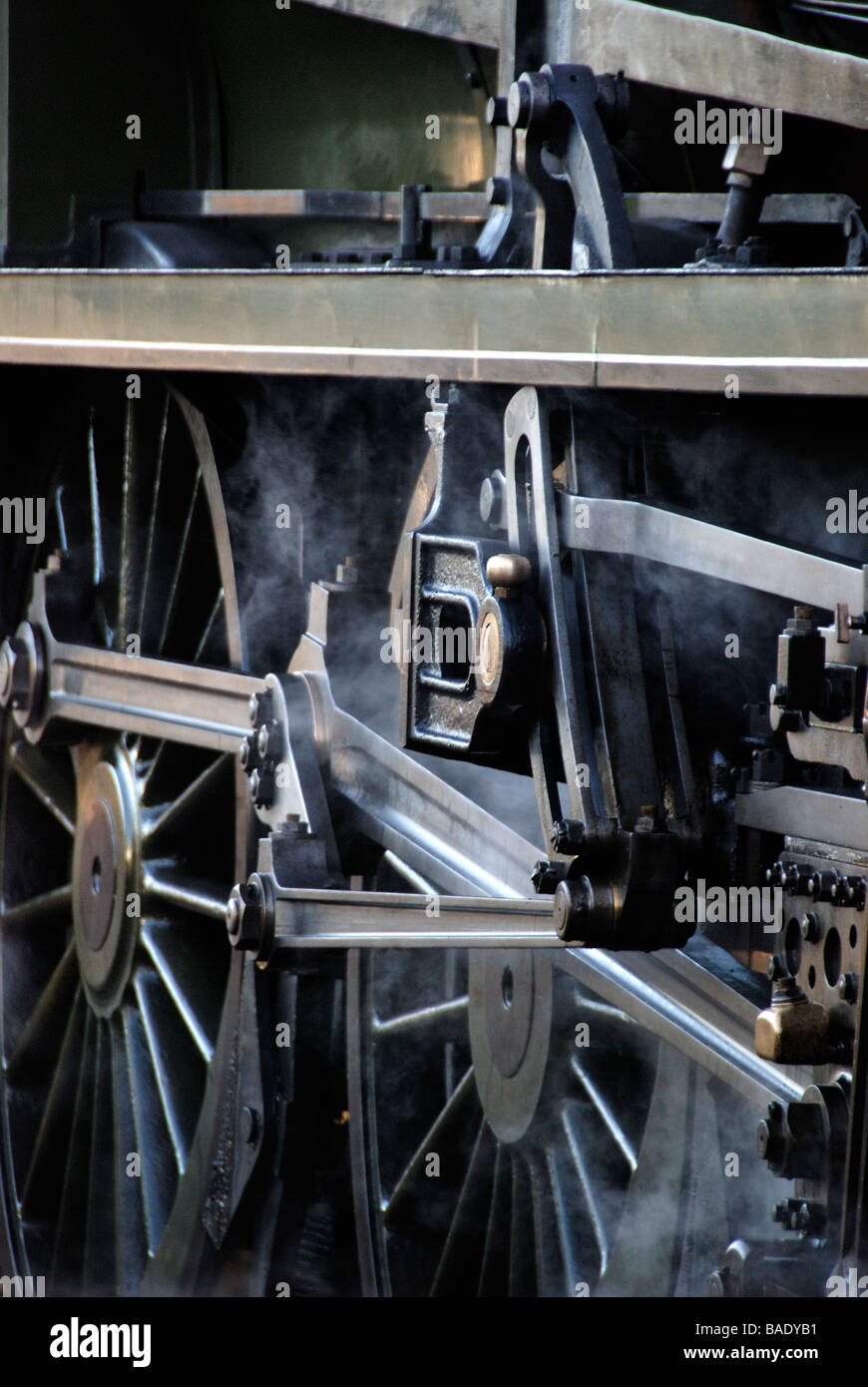 motion of steam engine on Bluebell Railway Stock Photo - Alamy