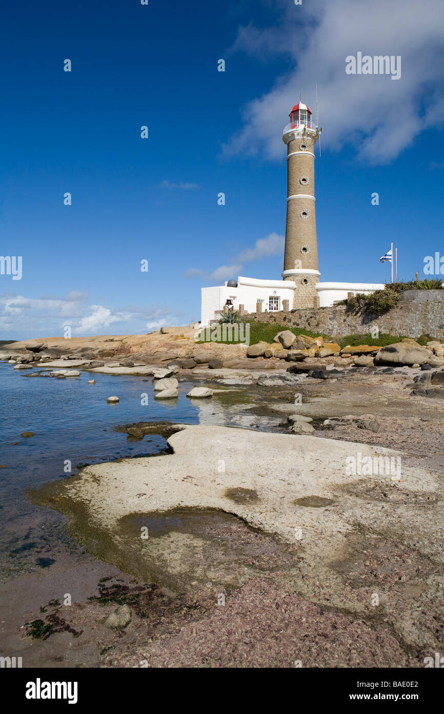 Lighthouse on beach, Jose Ignacio Uruguay Stock Photo - Alamy