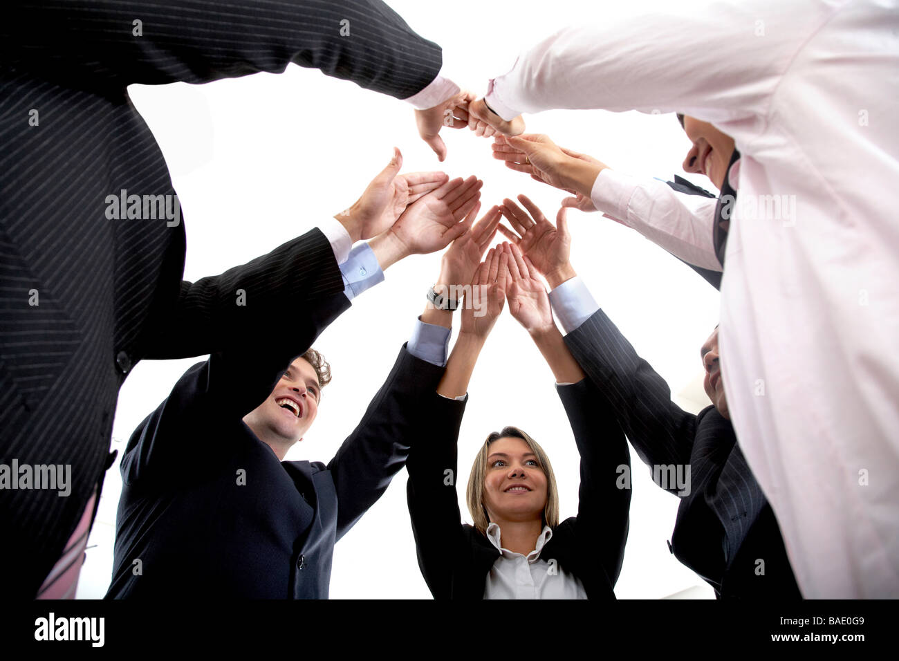business office team work - all young and successful businessmen and ...