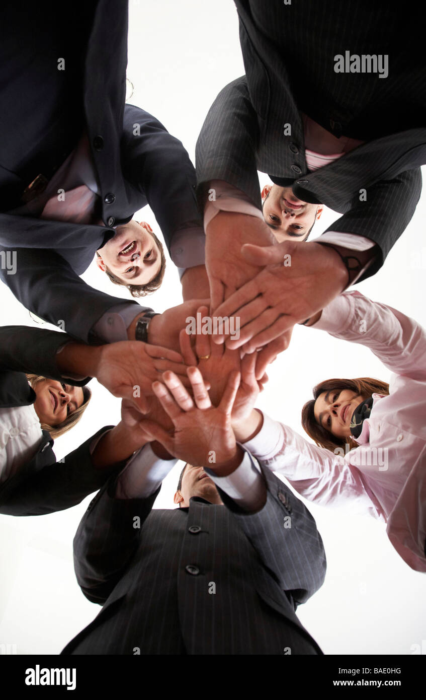 business office team work - all young and successful businessmen and ...