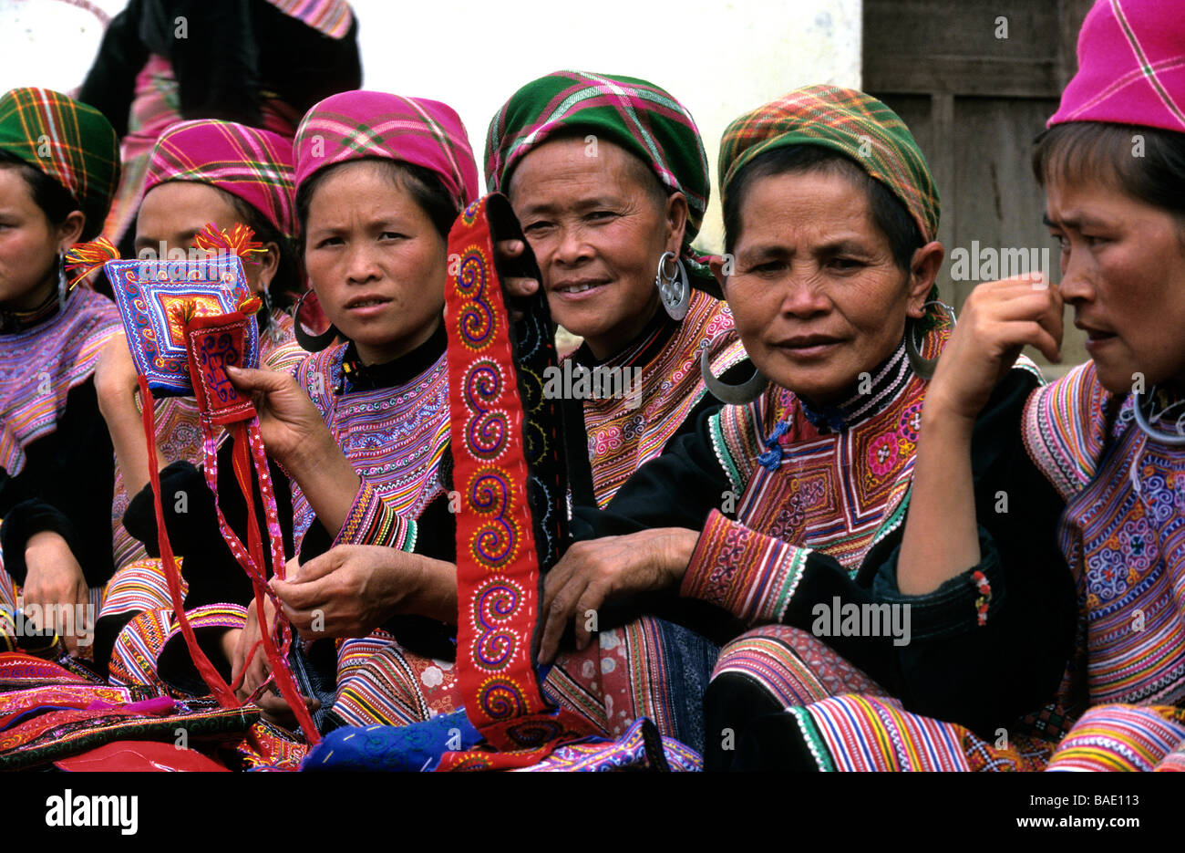 Vietnam, Flower Hmong ethnic group Stock Photo - Alamy