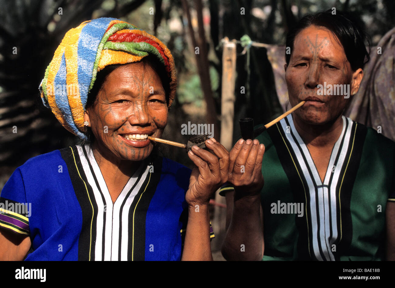 Myanmar (Burma), Chin State, Chin ethnic group, Chin spider woman and ...