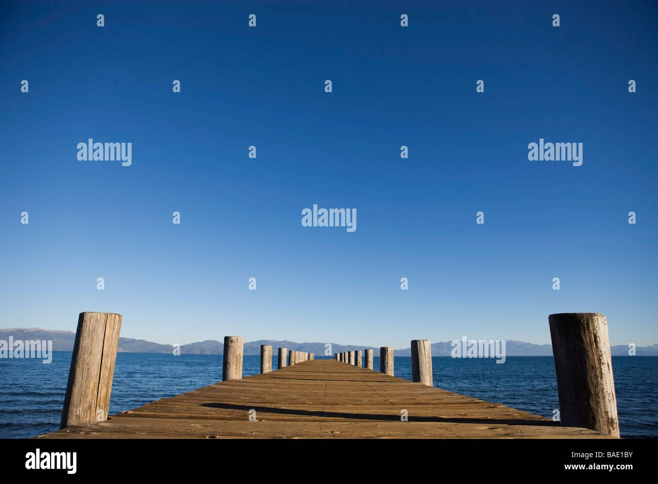 Dock on Lake Tahoe, California, USA Stock Photo - Alamy