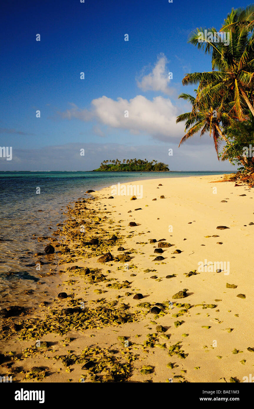 Beach and Lagoon, Muri Beach, Rarotonga, Cook Islands Stock Photo - Alamy