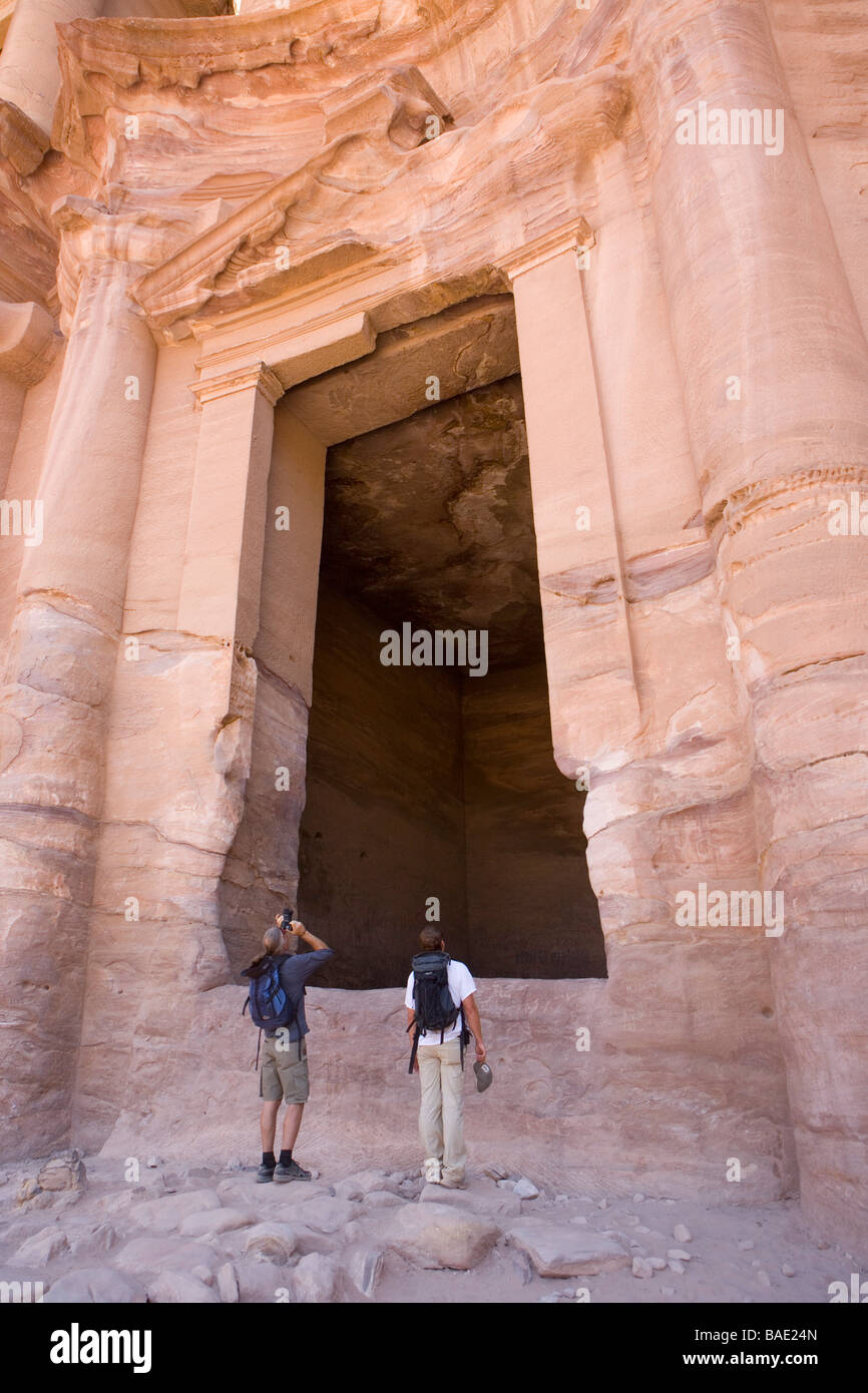 Al-Deir The Monastery in the ancient city of Petra, Jordan Stock Photo ...