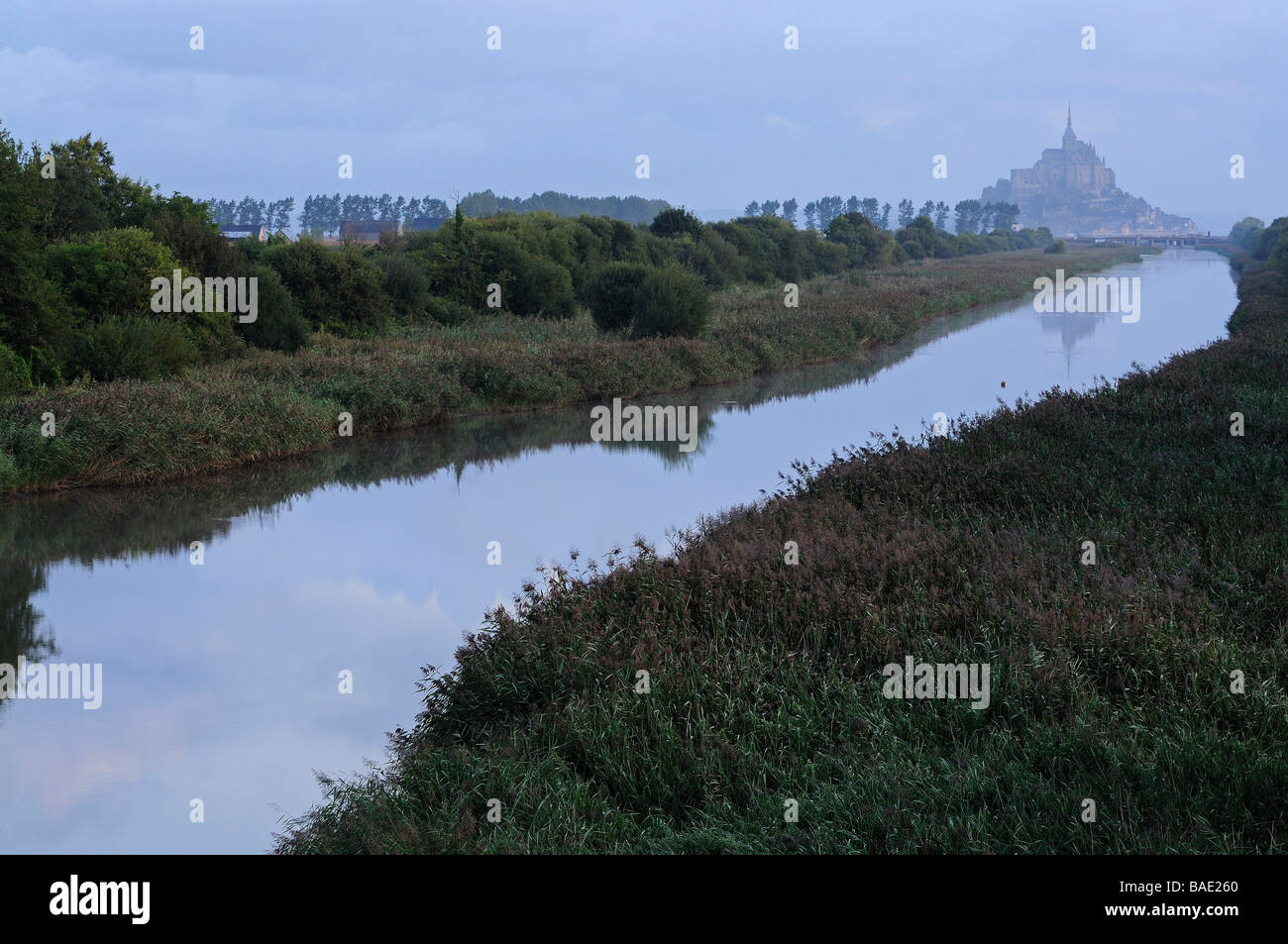 River Couesnon, Mont Saint-Michel in the Distance, Normandy, France ...