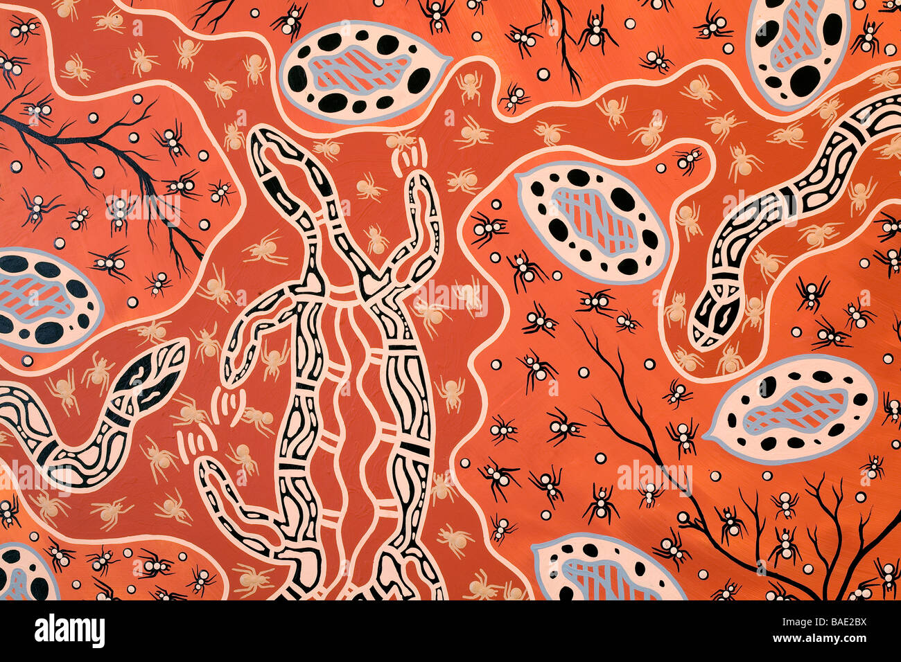 Australia, New South Wales, Sydney, Aboriginal painting in an art ...