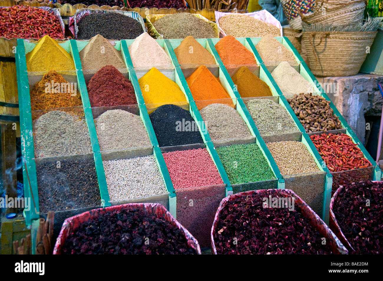 Spice seller, Aswan, Egypt, North Africa, Africa Stock Photo - Alamy