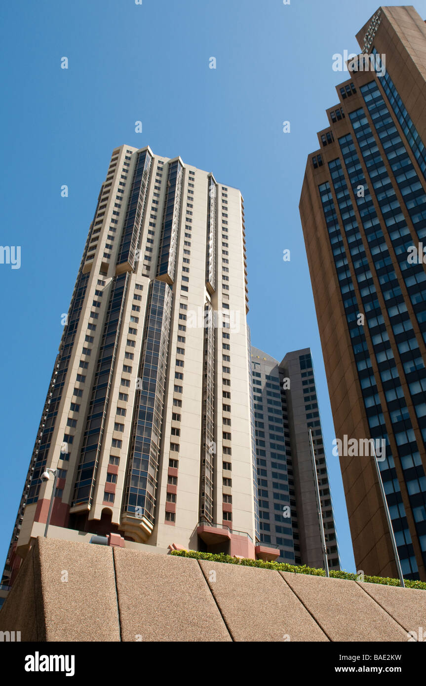 Modern high rise buildings on George Street Central Business District ...
