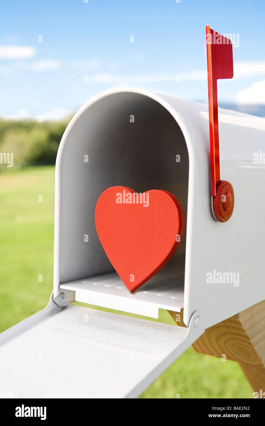 Heart in Mailbox Stock Photo - Alamy