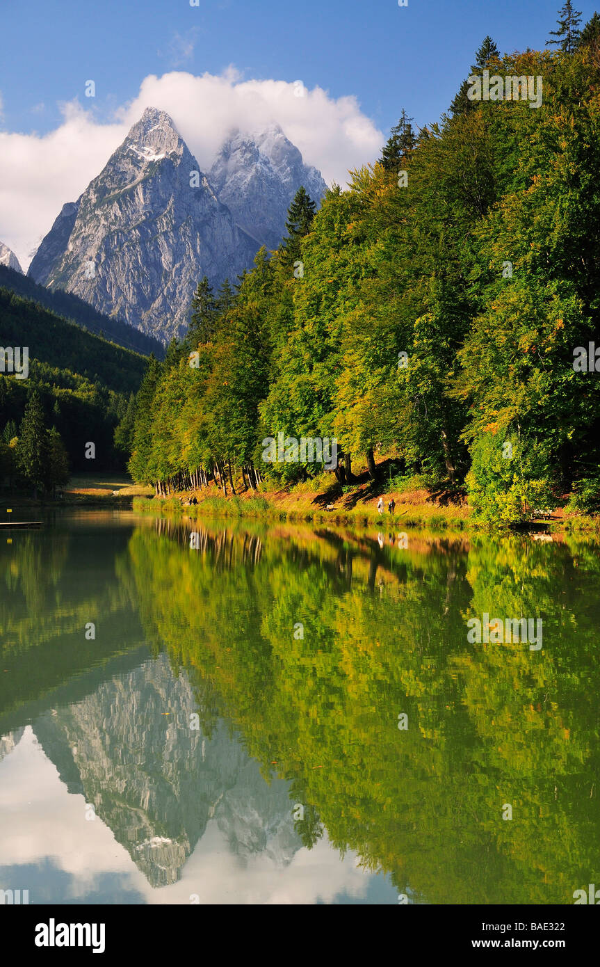 Mountains by Lake Riessersee, Garmisch-Partenkirchen, Bavaria, Germany ...