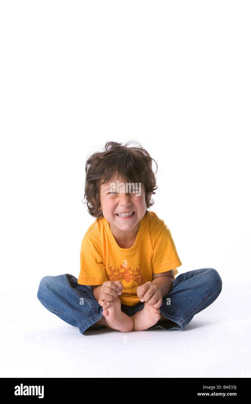 Little boy making fun Stock Photo - Alamy
