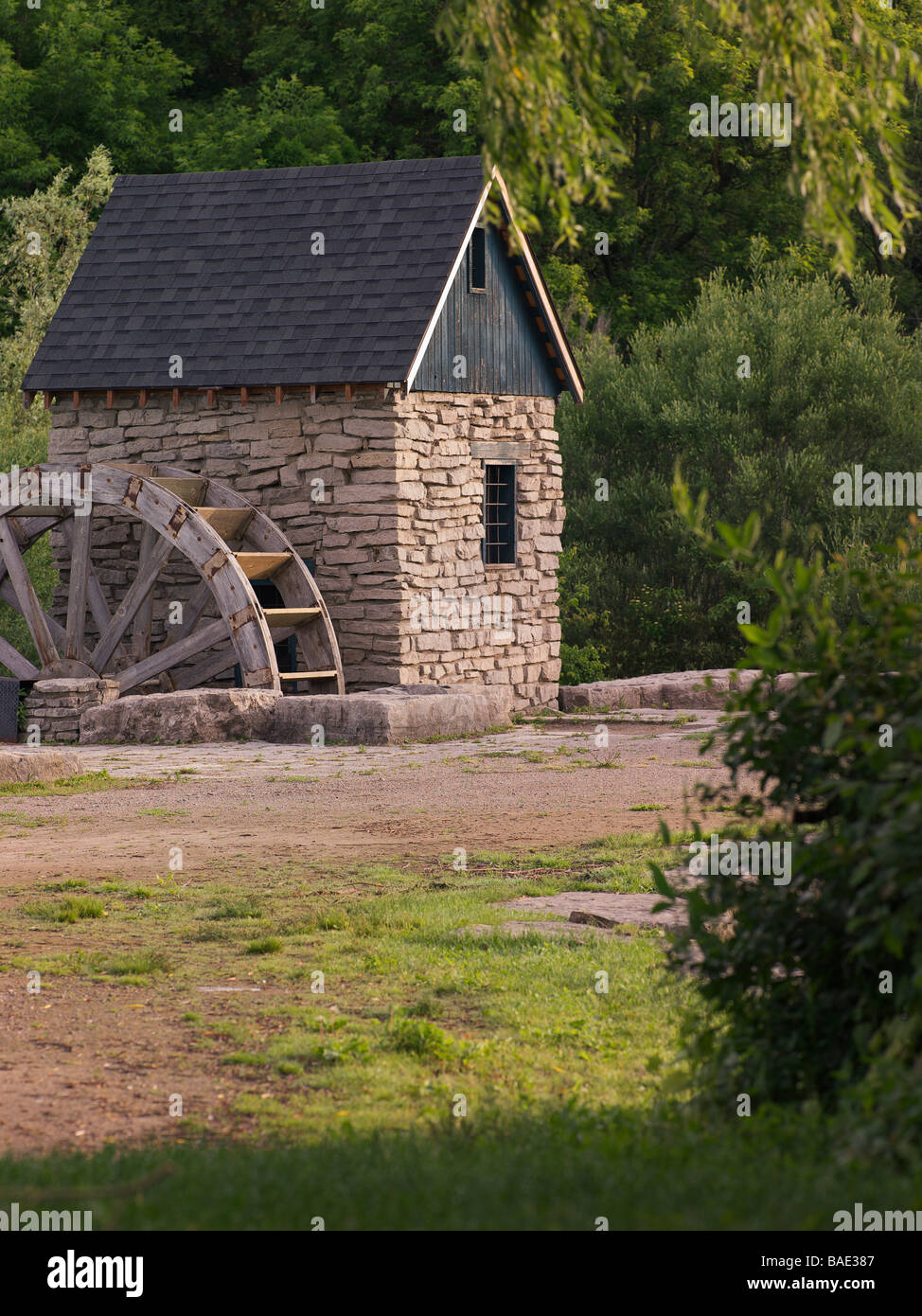 Mill with Waterwheel Stock Photo - Alamy