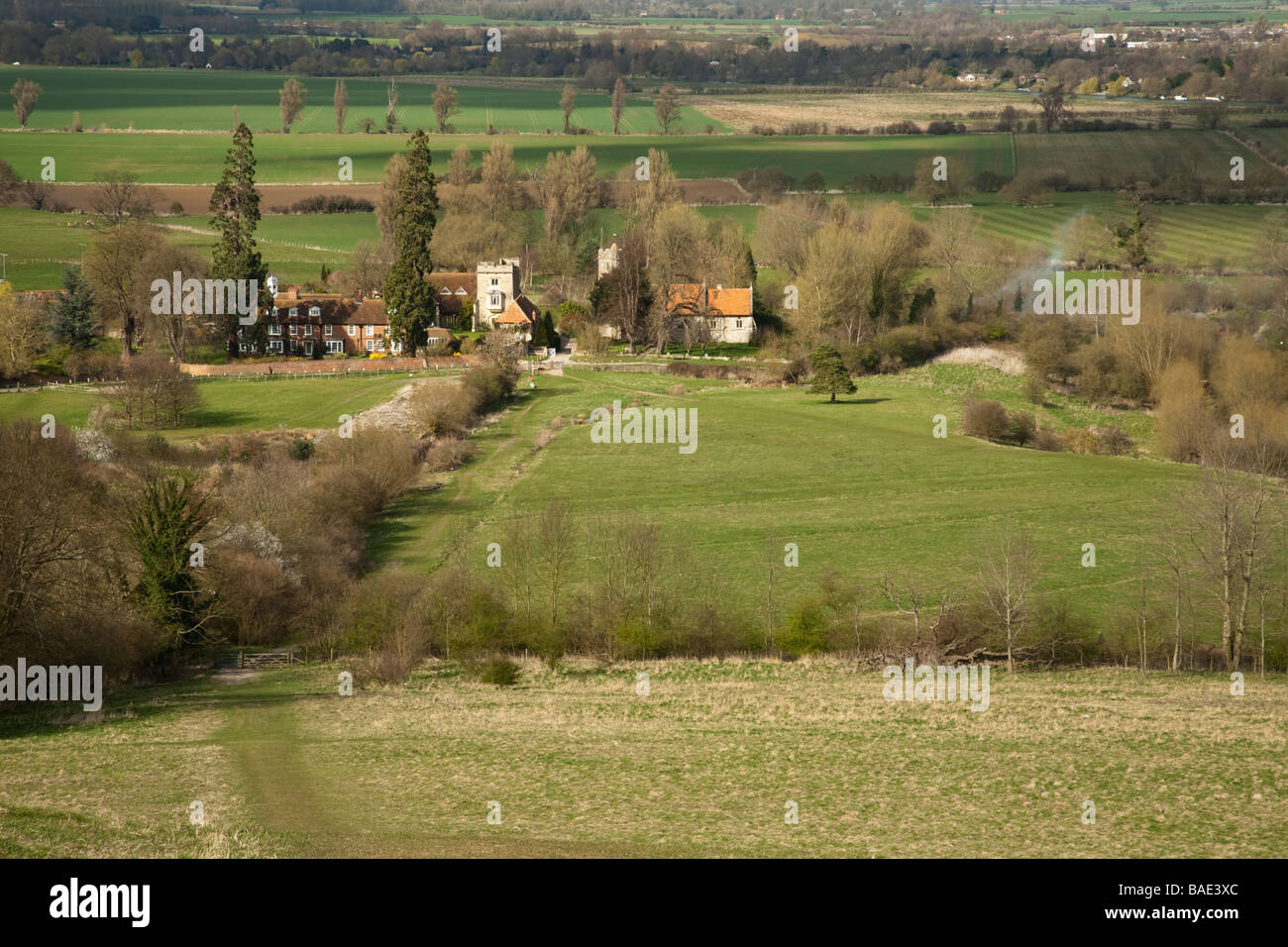View of Little Wittenham River Thames and Thames Valley from Wittenham ...