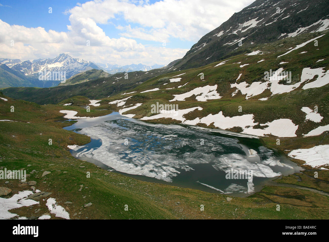 Lago Grande, Val Febbraro, Valtellina, Lombardy, Italy Stock Photo - Alamy