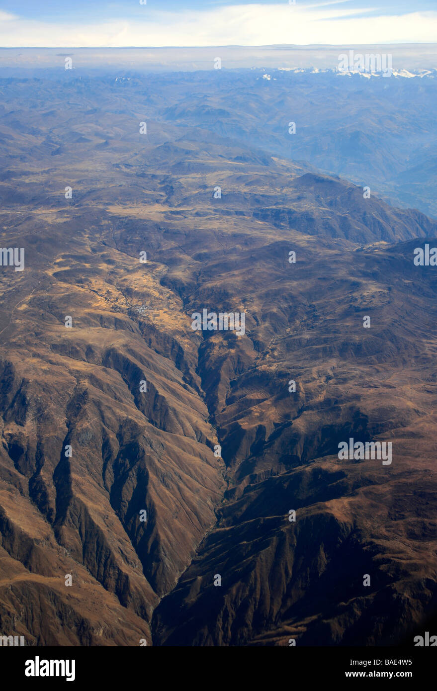 Peruvian Andes Mountains from an Aeroplane between Lima and Cusco ...
