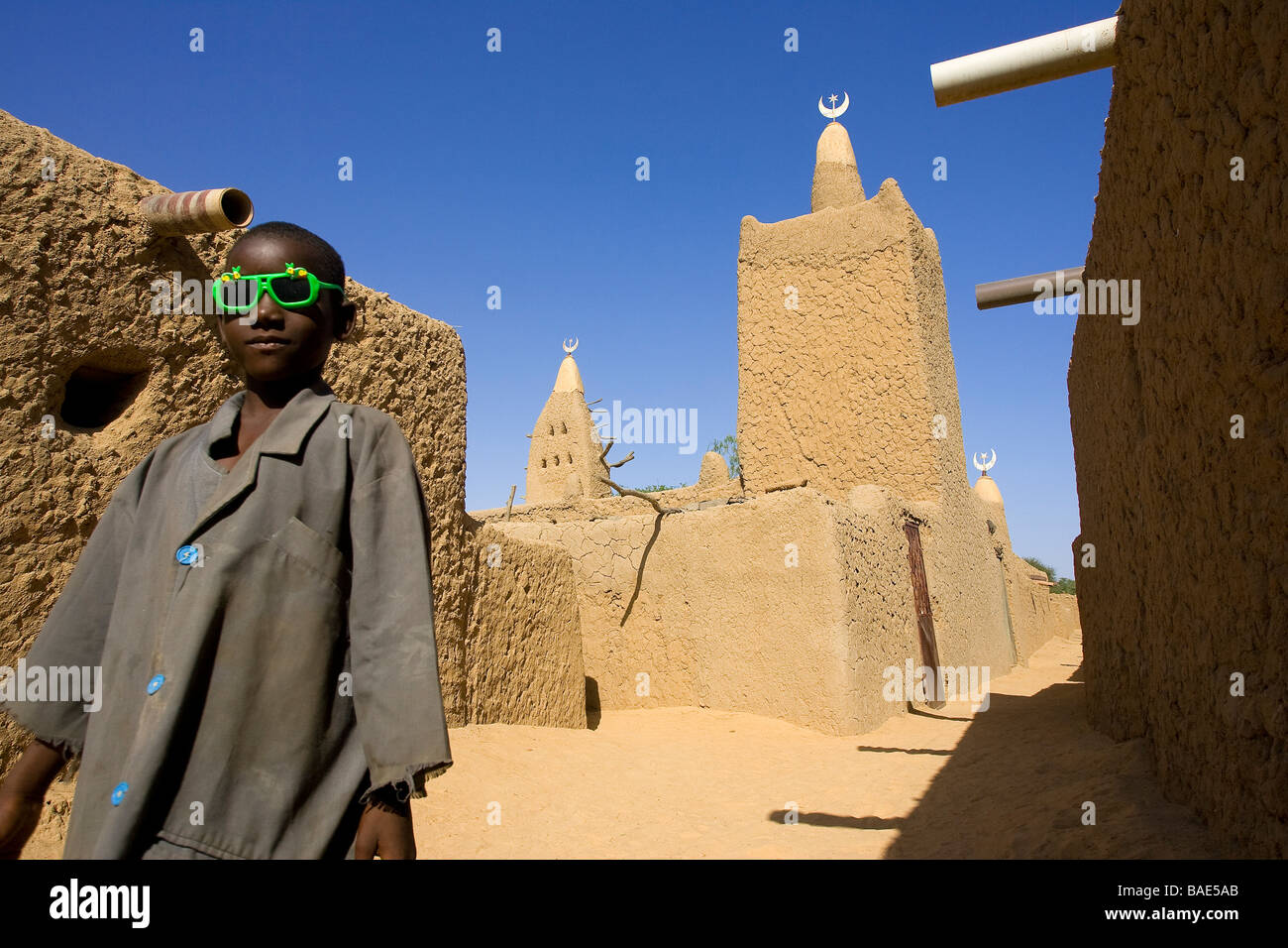 Mali, Timbuktu Region, village in the Niger River banks, surroundings ...