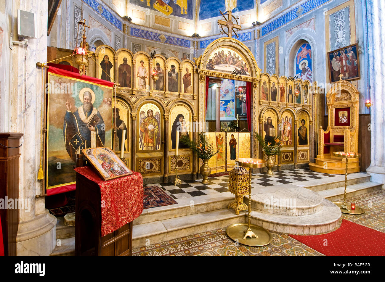France, Corse du Sud, Cargese, Greek catholic church (Eastern rite or ...