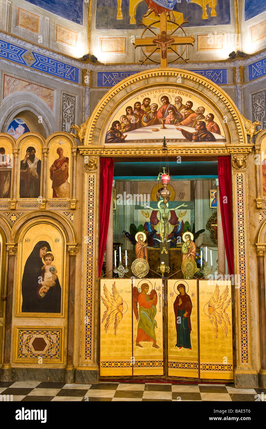 France, Corse du Sud, Cargese, Greek catholic church (Eastern rite or ...