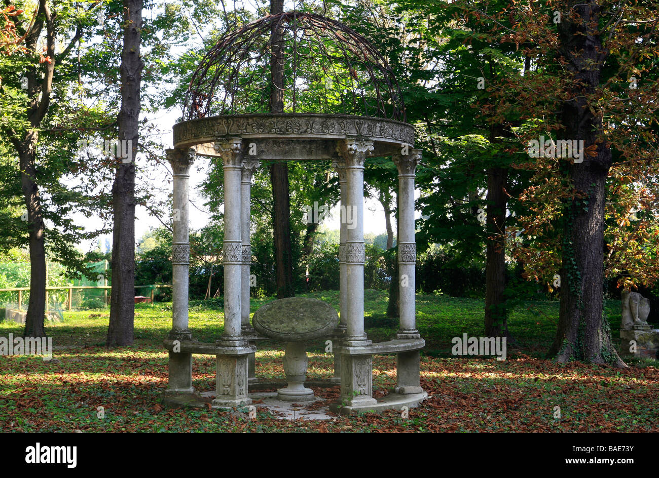 Garden, Villa Widmann Rezzonico Foscari, Mira, Veneto, Italy Stock ...