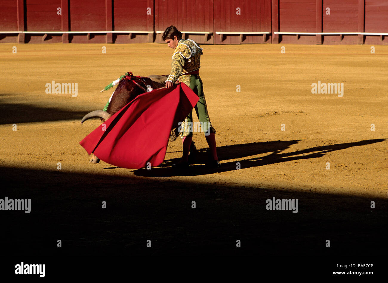 Spain, Andalusia, Sevilla, faena (last act of the Bullfighting) in la ...