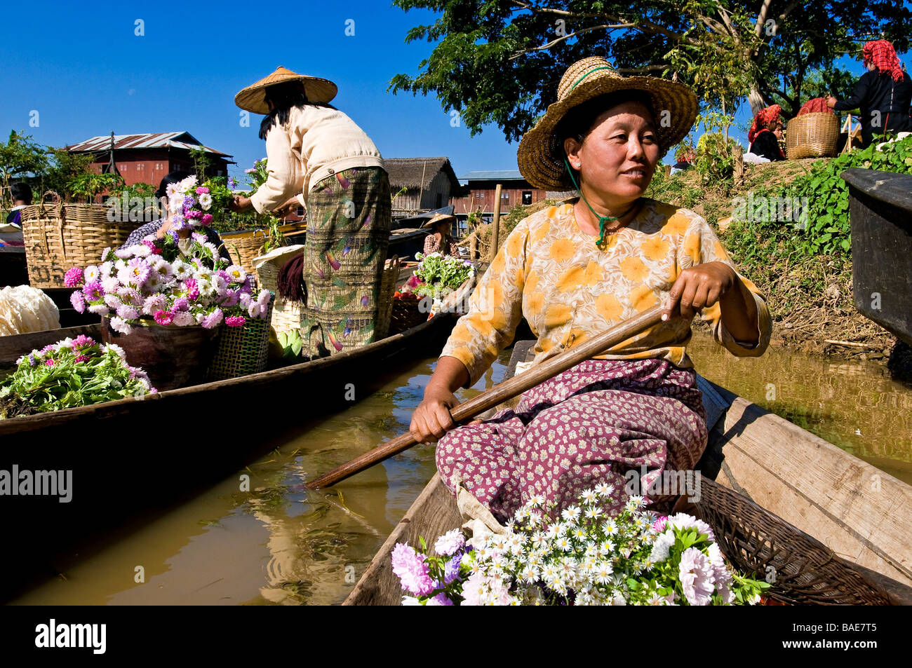Myanmar (Burma), Shan State, Inle Lake, village of Ywama, Ma Khin Win ...